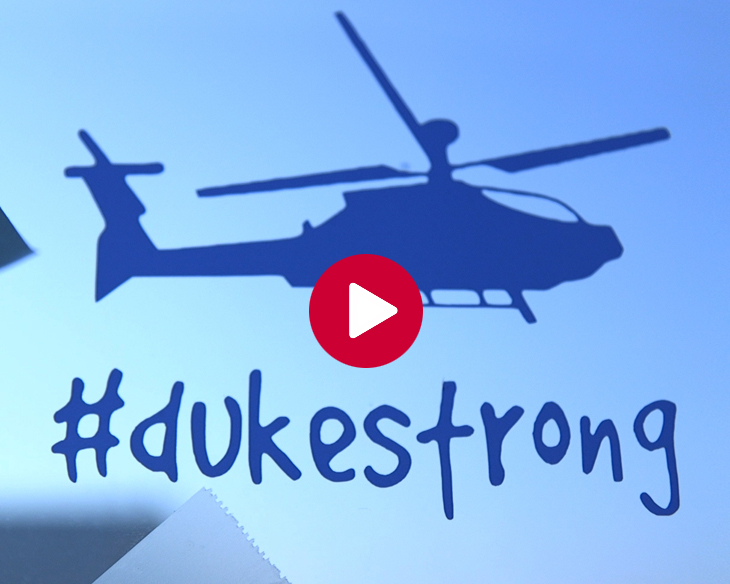 Community gathers to honor Duke Life Flight crew, patient | Duke Health